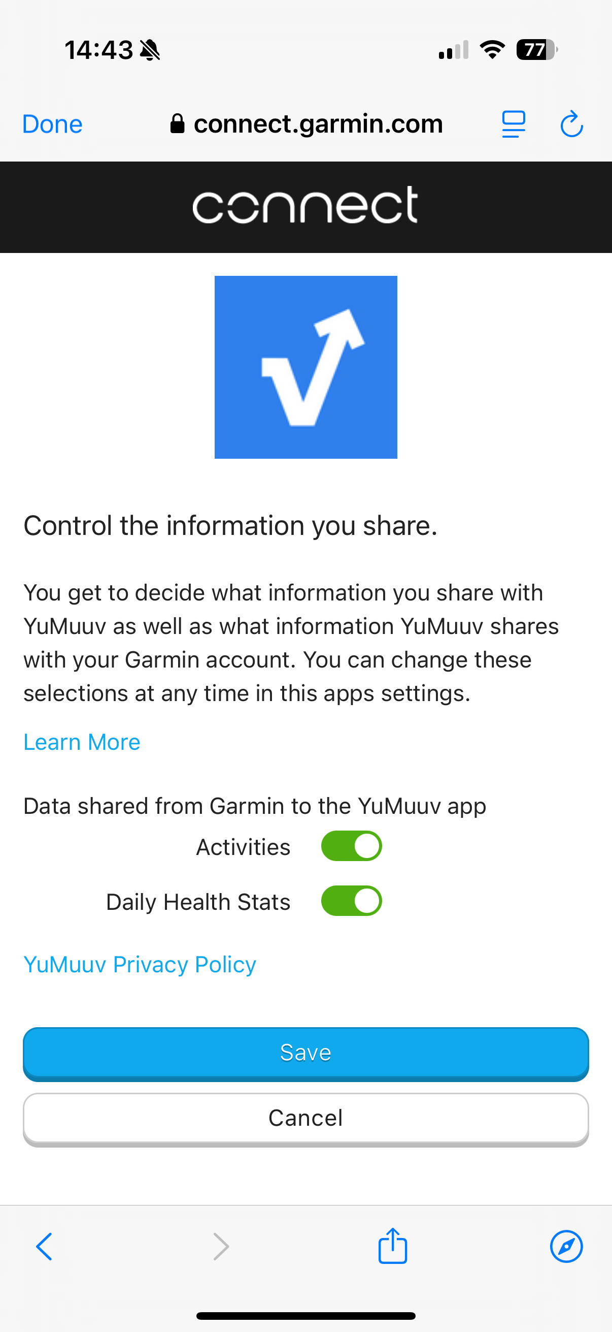 Garmin | Help center | YuMuuv