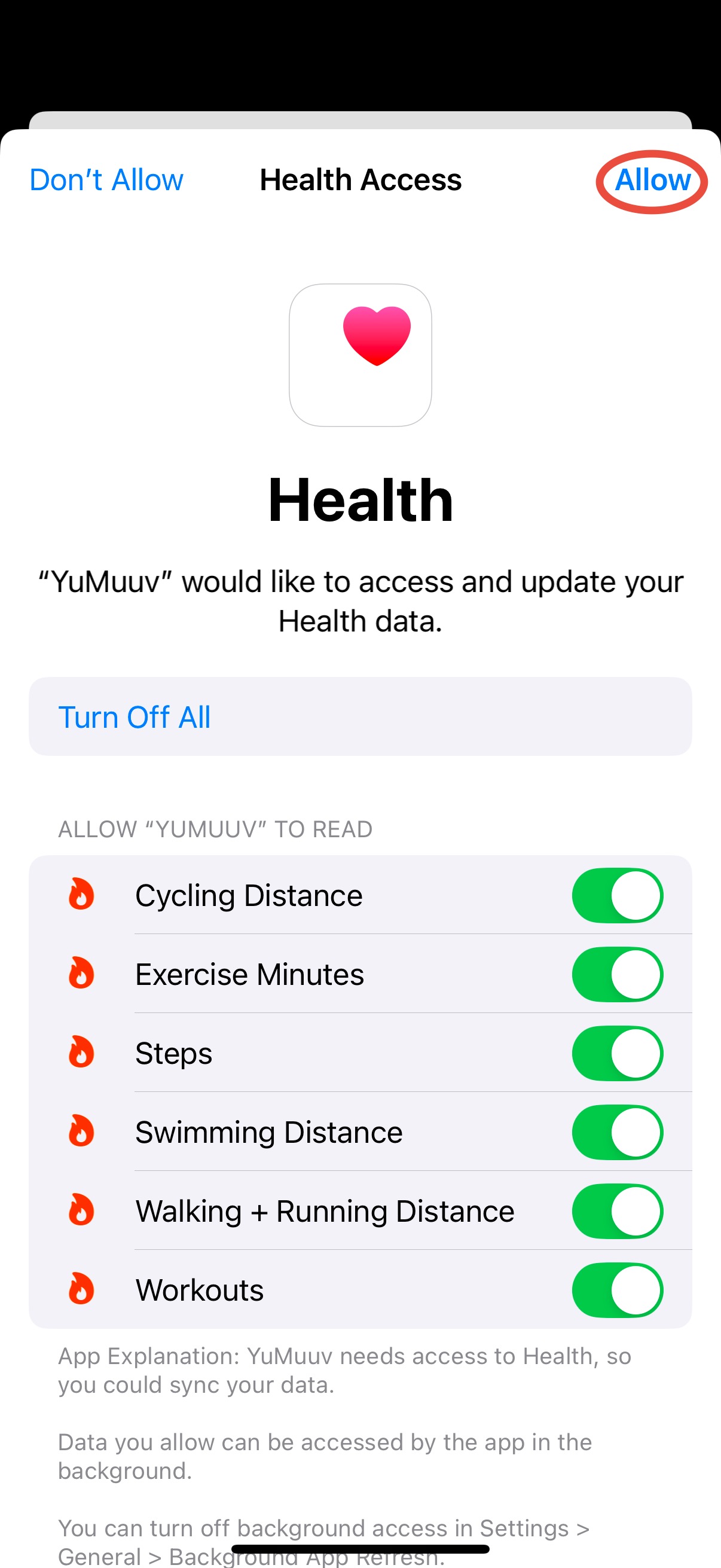 Apple Health | Help center | YuMuuv