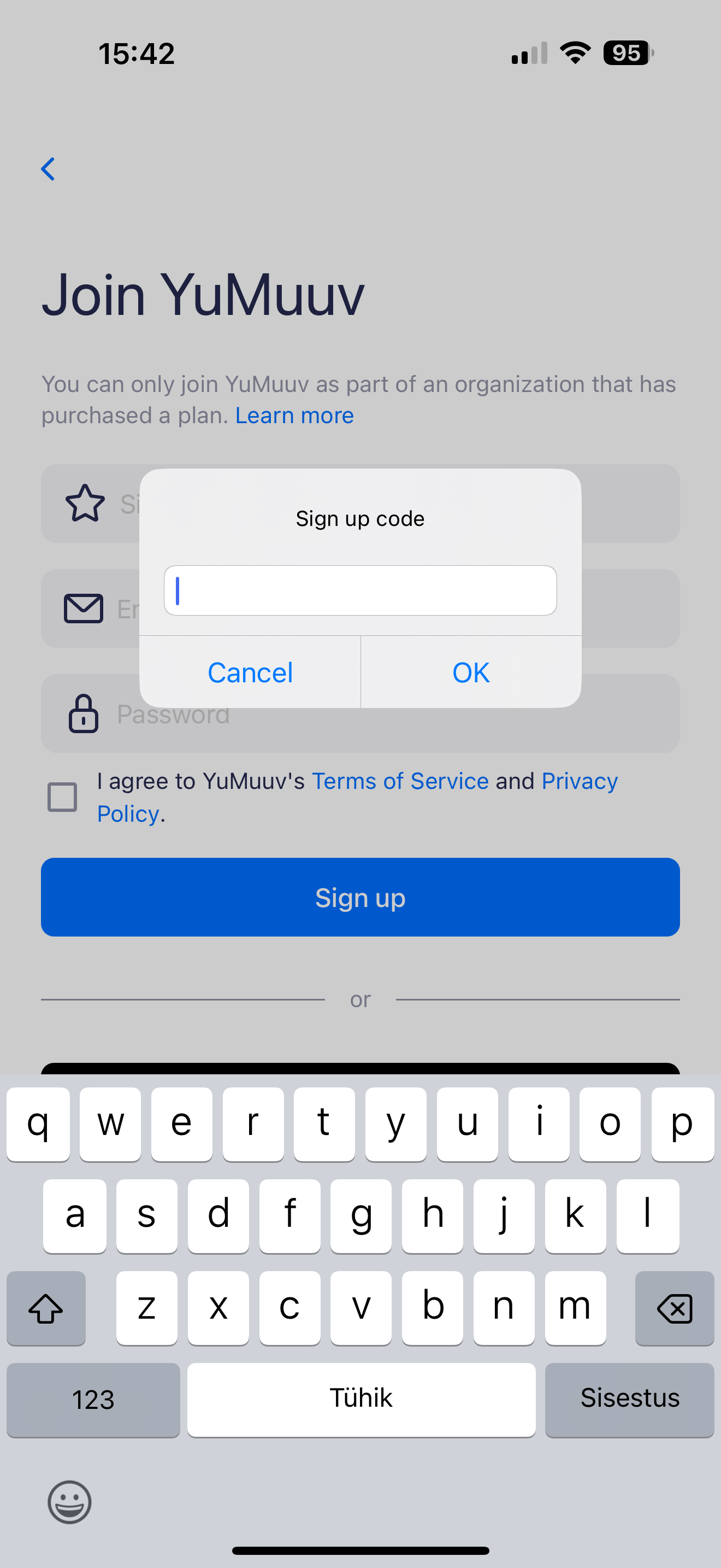Choose account credentials | Help center | YuMuuv