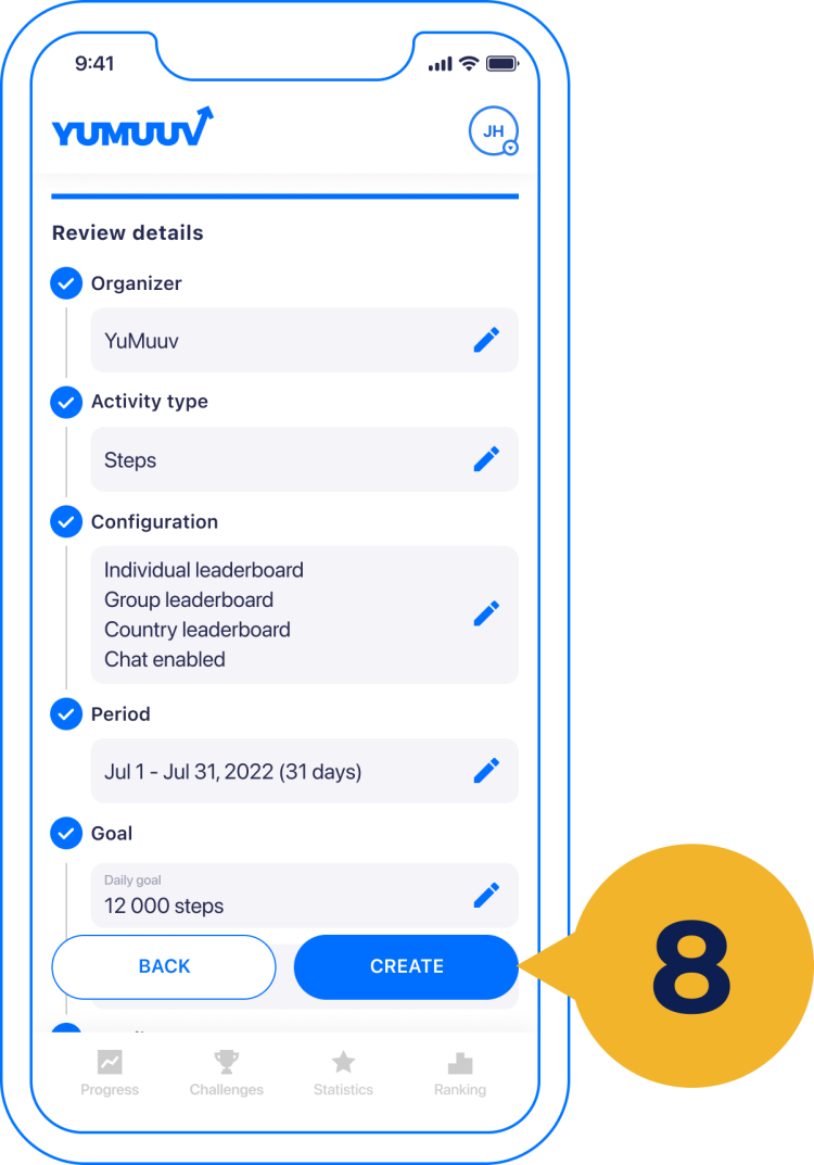 Creating a challenge | Help center | YuMuuv