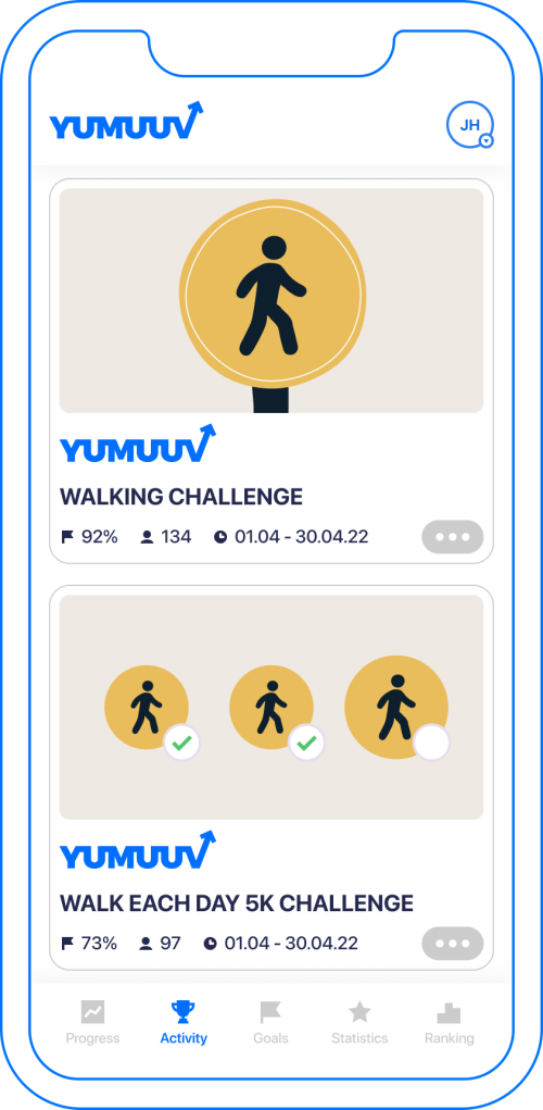 Walking Challenge App | YuMuuv
